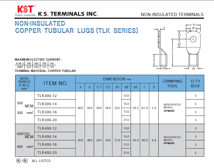 TLK铜管端子-杭州拓耀机电有限公司